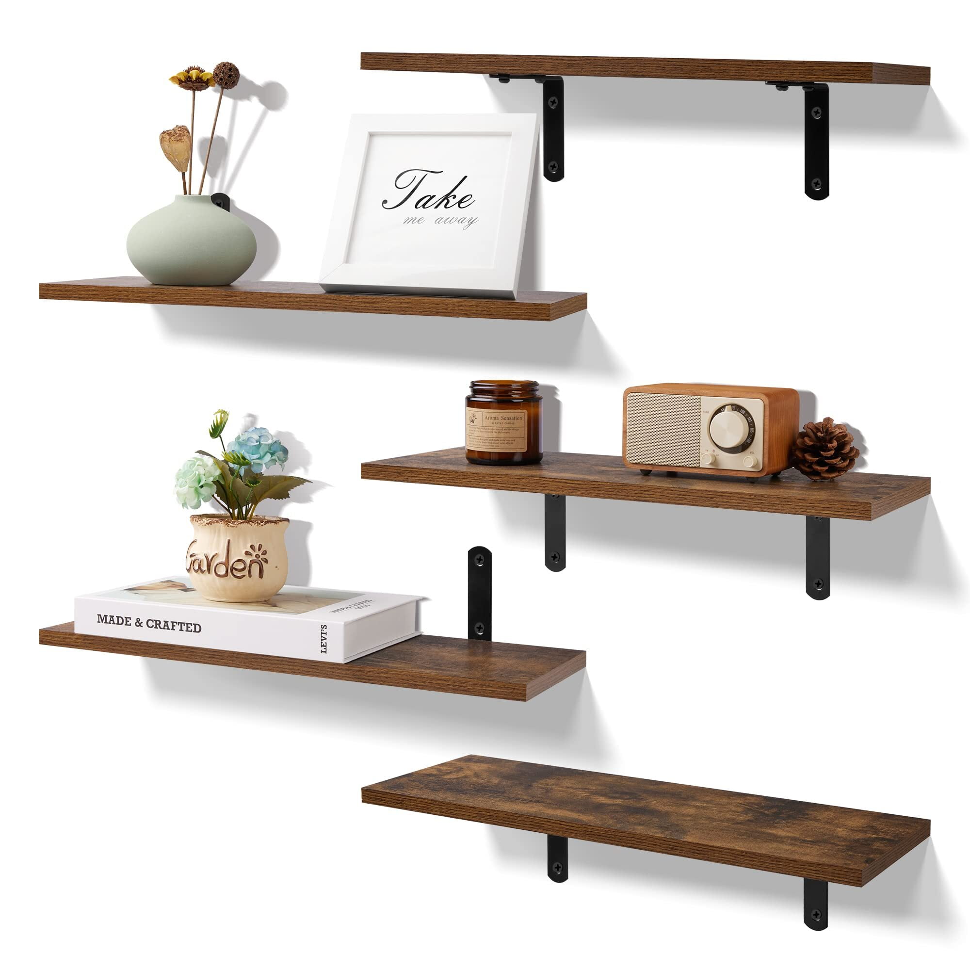 Wooden Wall Shelves With Brackets