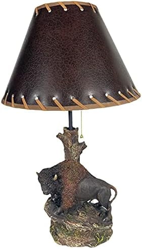 urbalabs black buffalo cowboy hunter rustic accent western end table ...