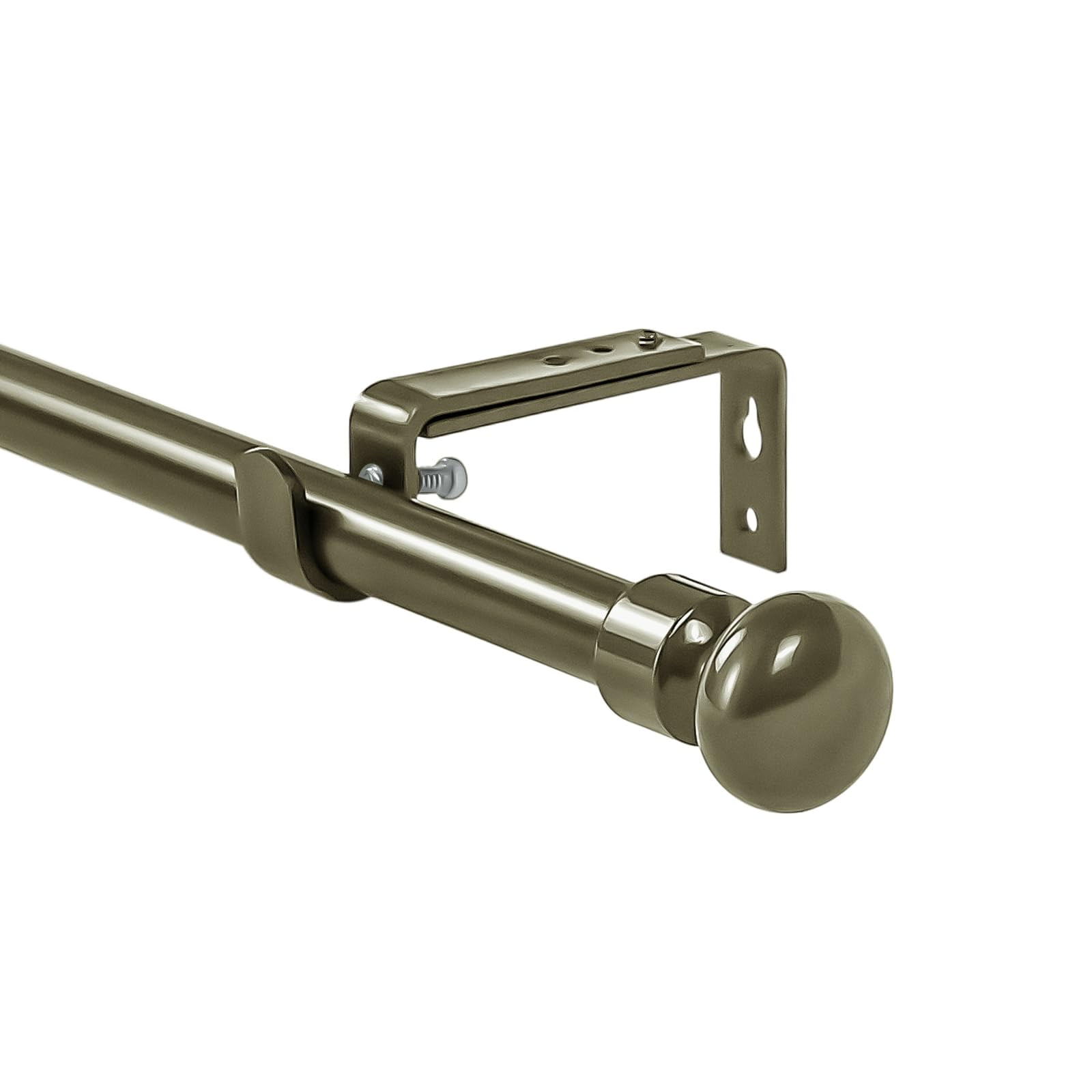 urbanest adjustable oval finial curtain drapery rod set, 5/8-inch ...