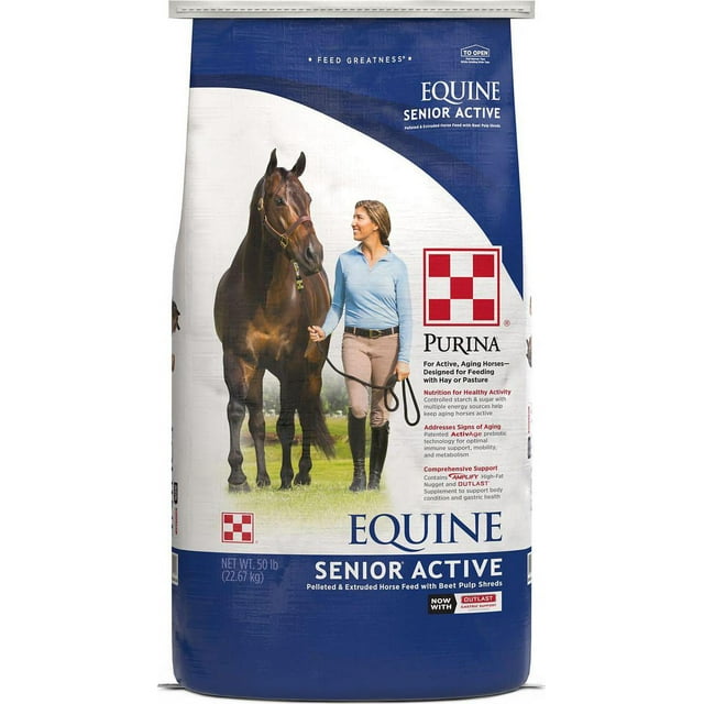 urina Equine Active Senior Horse Feed, 50 lb. Bag - Walmart.com