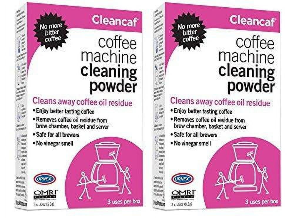 urnex cleancaf 2-box home coffee and espresso equipment cleaner, 6 ...