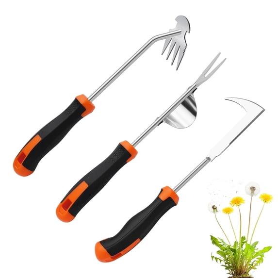 urorentea 3 Pack Weed Puller Tool Set, Ergonomic Manual Weeders, Long ...