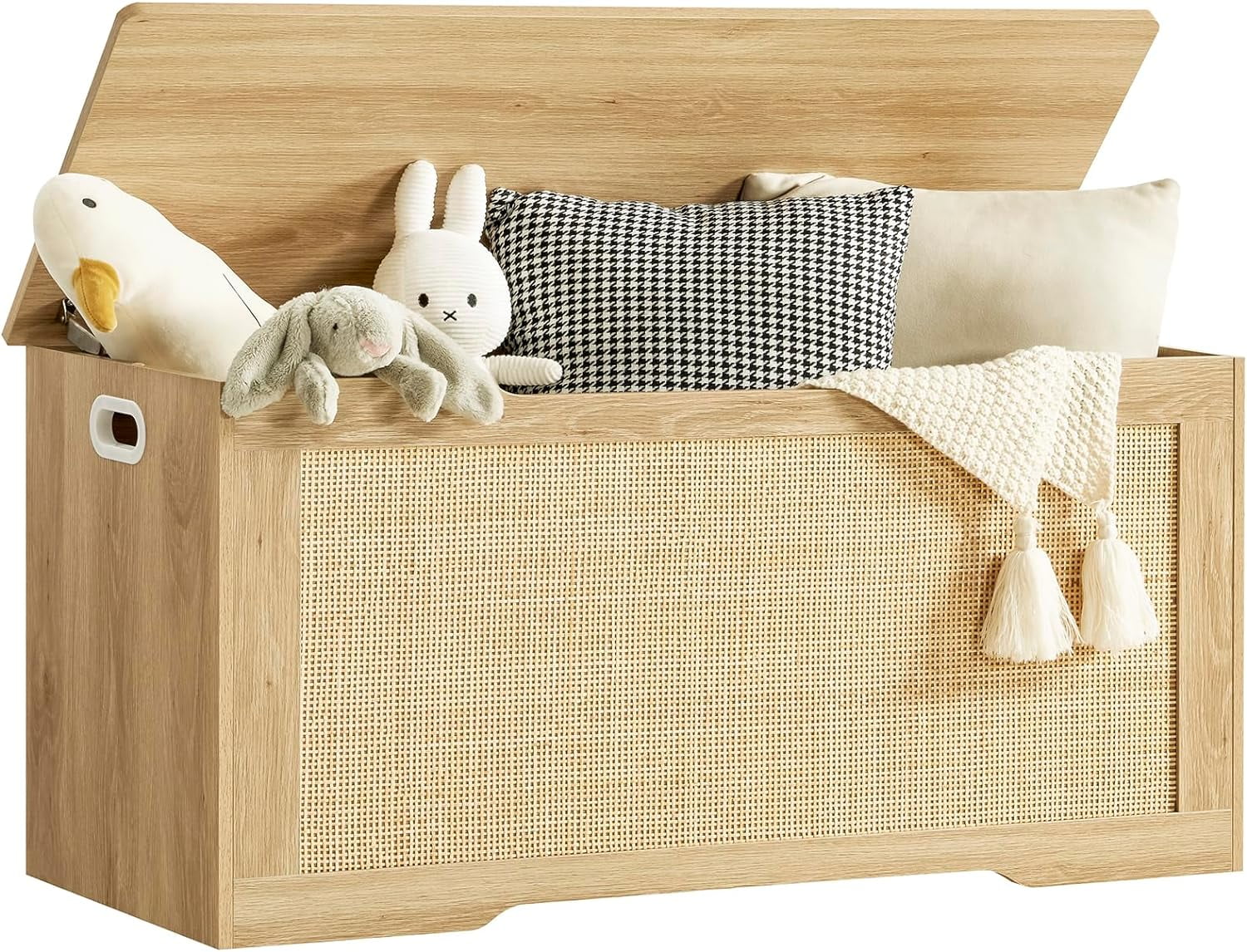 usikey 39.4” Storage Chest, Toy Chest, Toy Box with 2 Safety Hinges ...