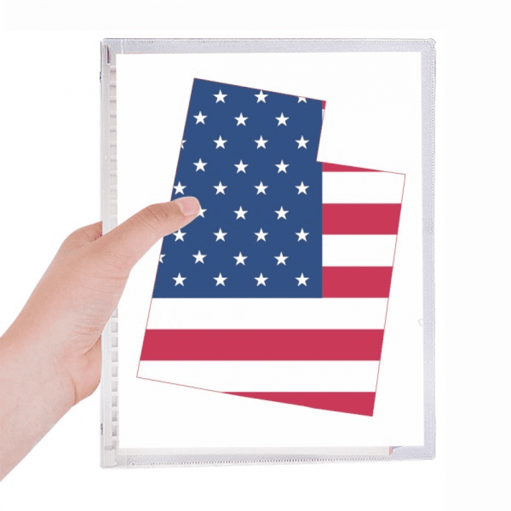 utah ameusa map stars stripes flag notebook loose diary refillable ...