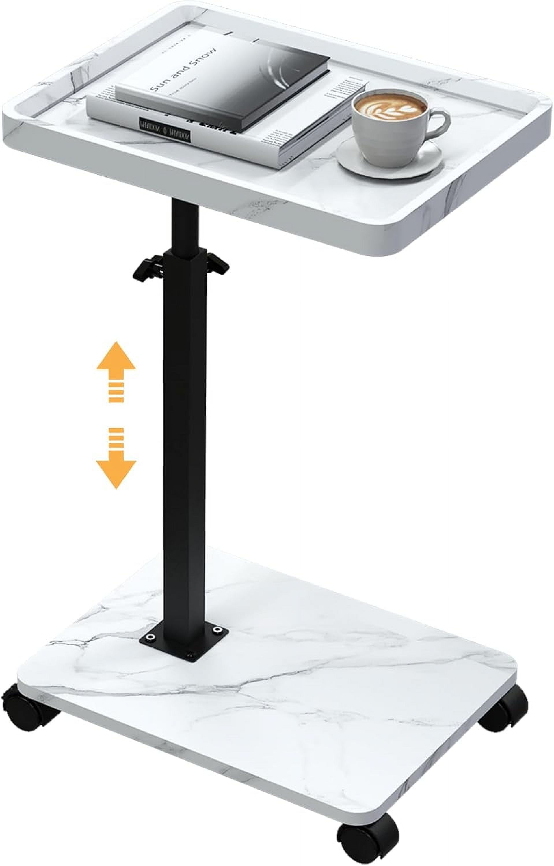 utaycrol C Table End Table Slide Under Couch Table with Wheels 360 ...