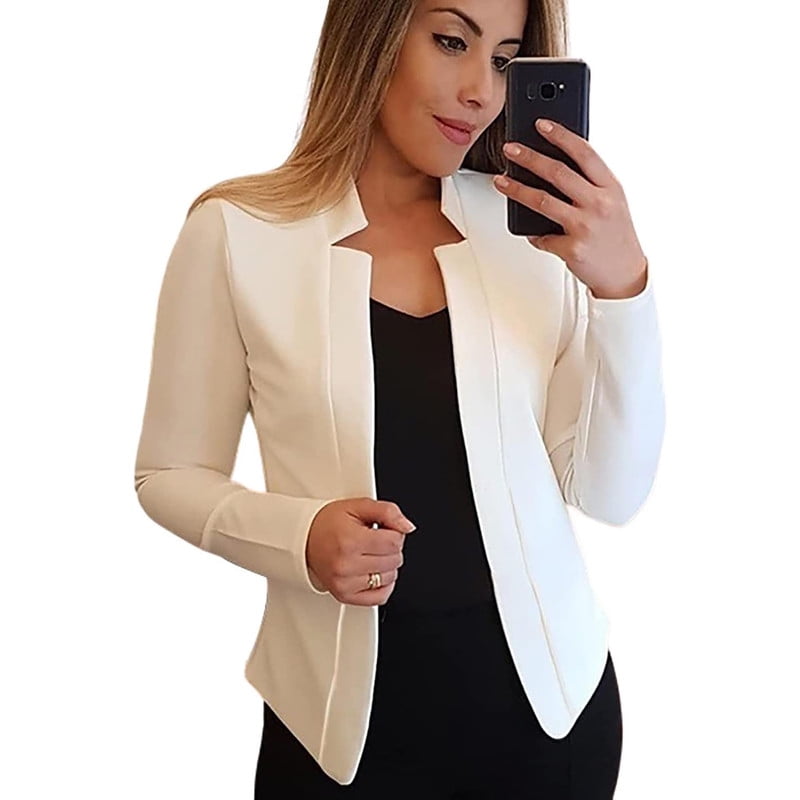 utcoco Women's Business Casual Long Sleeve Blazer Jackets Open Front ...