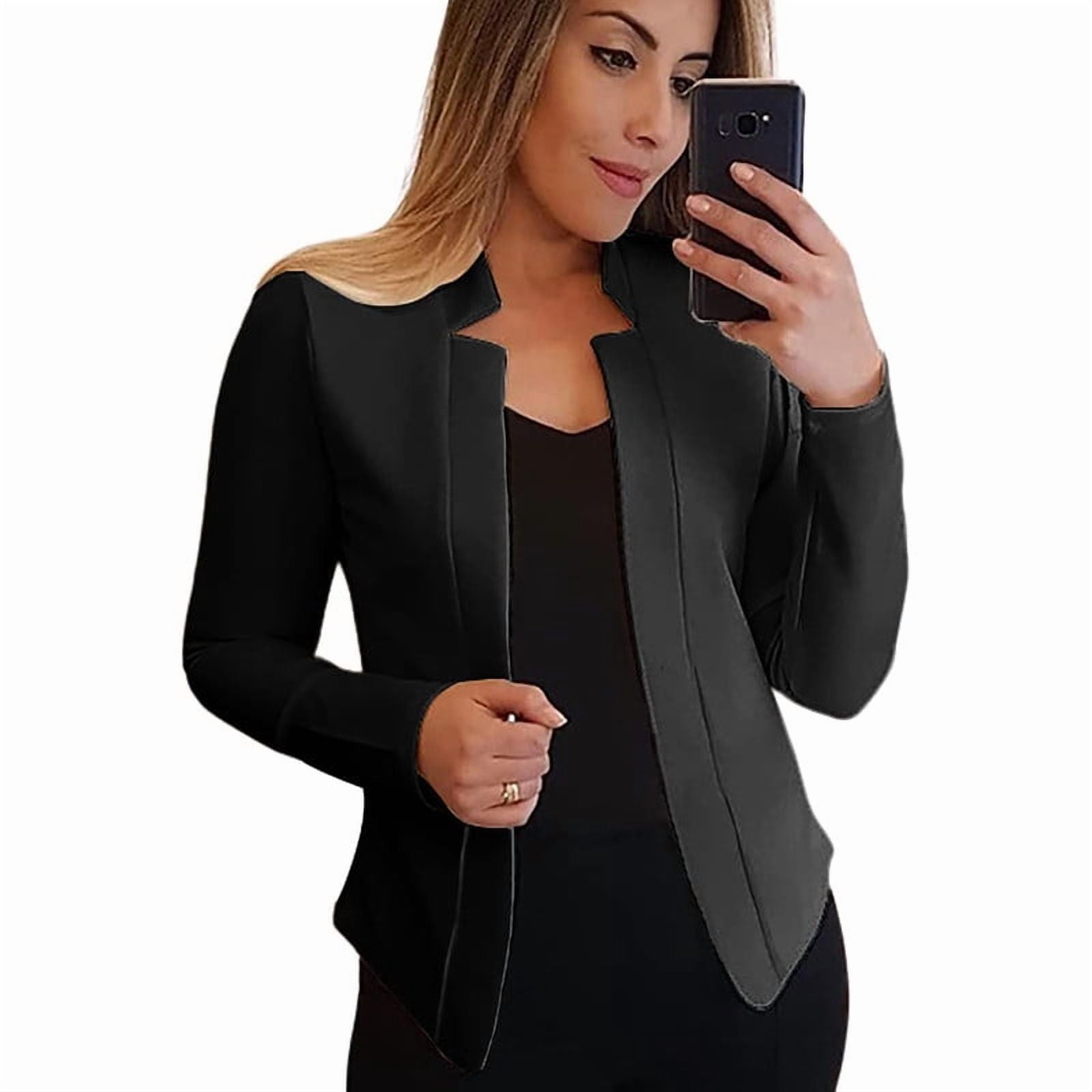 utcoco Women's Business Casual Long Sleeve Blazer Jackets Open Front ...