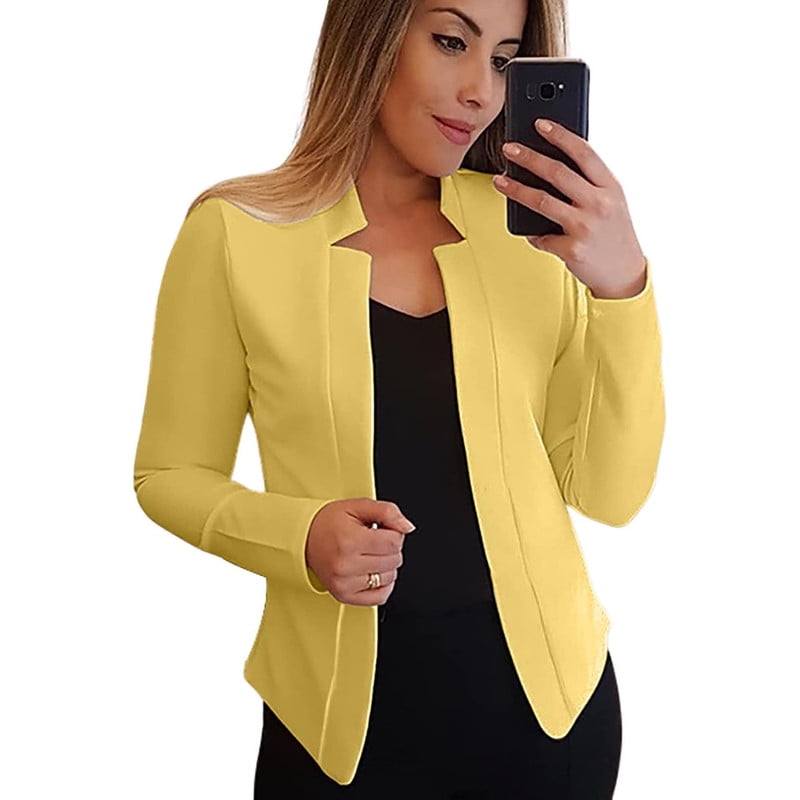 utcoco Women's Business Casual Long Sleeve Blazer Jackets Open Front ...