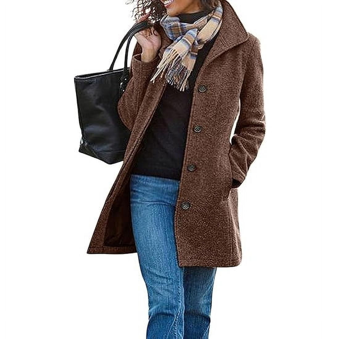 utcoco Women's Casual Autumn Stand Collar Jacket Autumn Long Coat Women ...