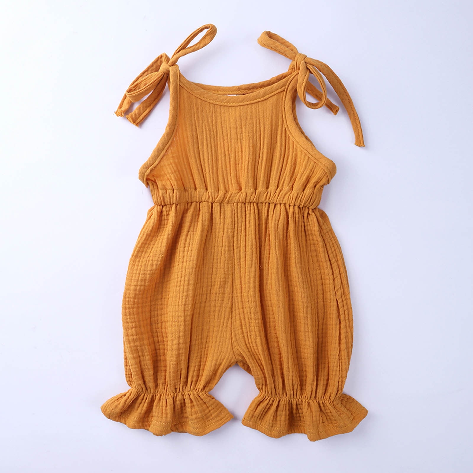 uublik Baby Girl Rompers Fashion Cute Cotton Linen Ruffles Frenulum ...