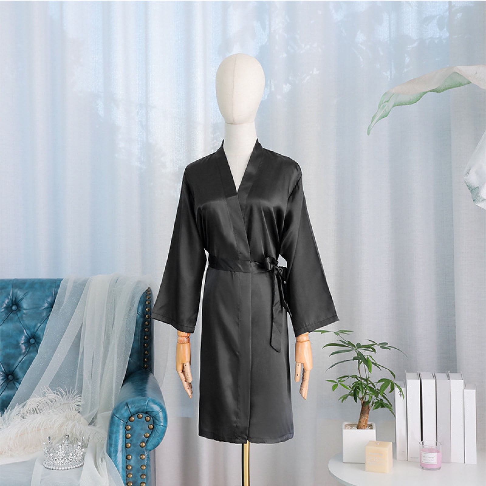 uublik Bridal Robe Women Satin Robes Bride Bridesmaid Robe For Wedding ...