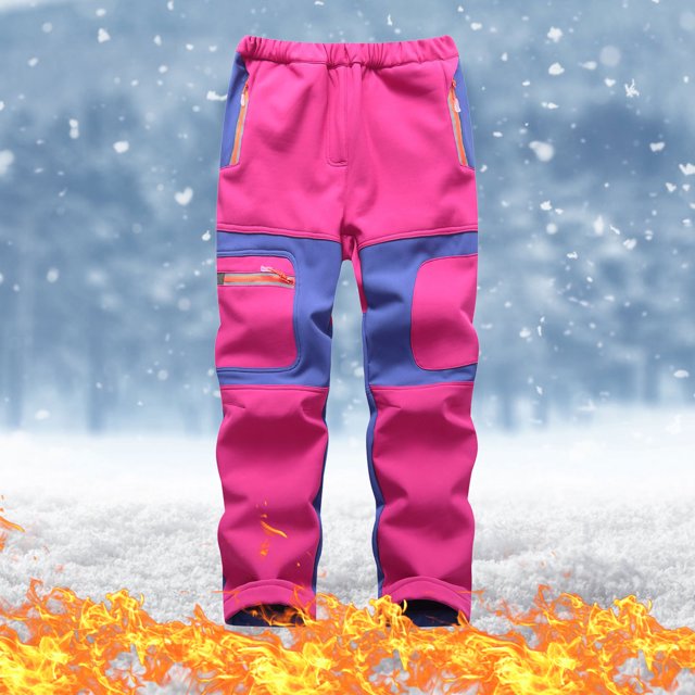 uublik Kids Sweat Pants Fleece Lined Cozy Keep Warm Waterproof Outdoor ...