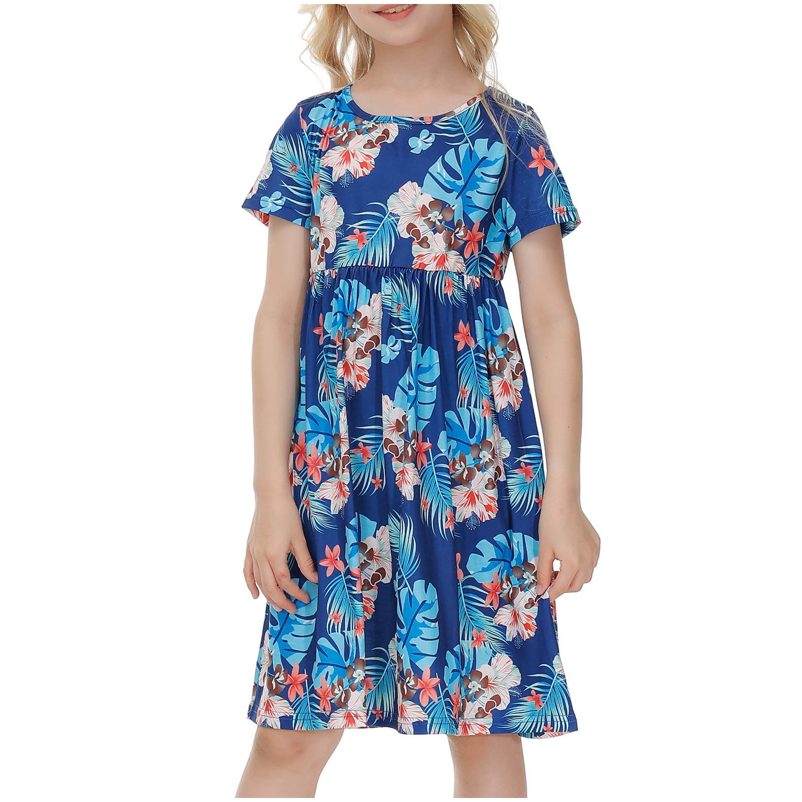 uublik Little Girl Dresses Fashion Savings Cute Short Sleeve Flowers ...