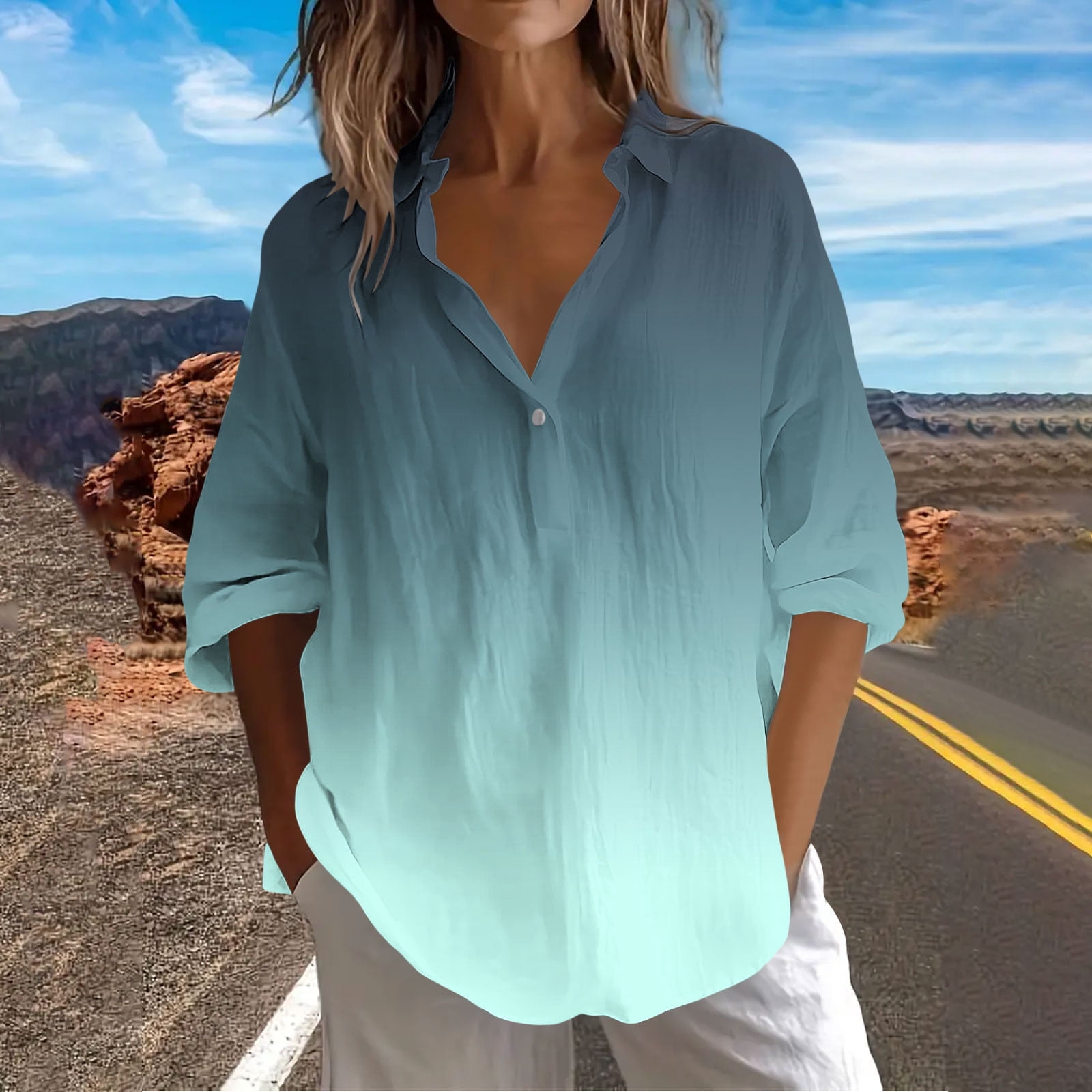 uublik Office Shirts for Women Long Sleeve Blouses Business Casual Tops ...