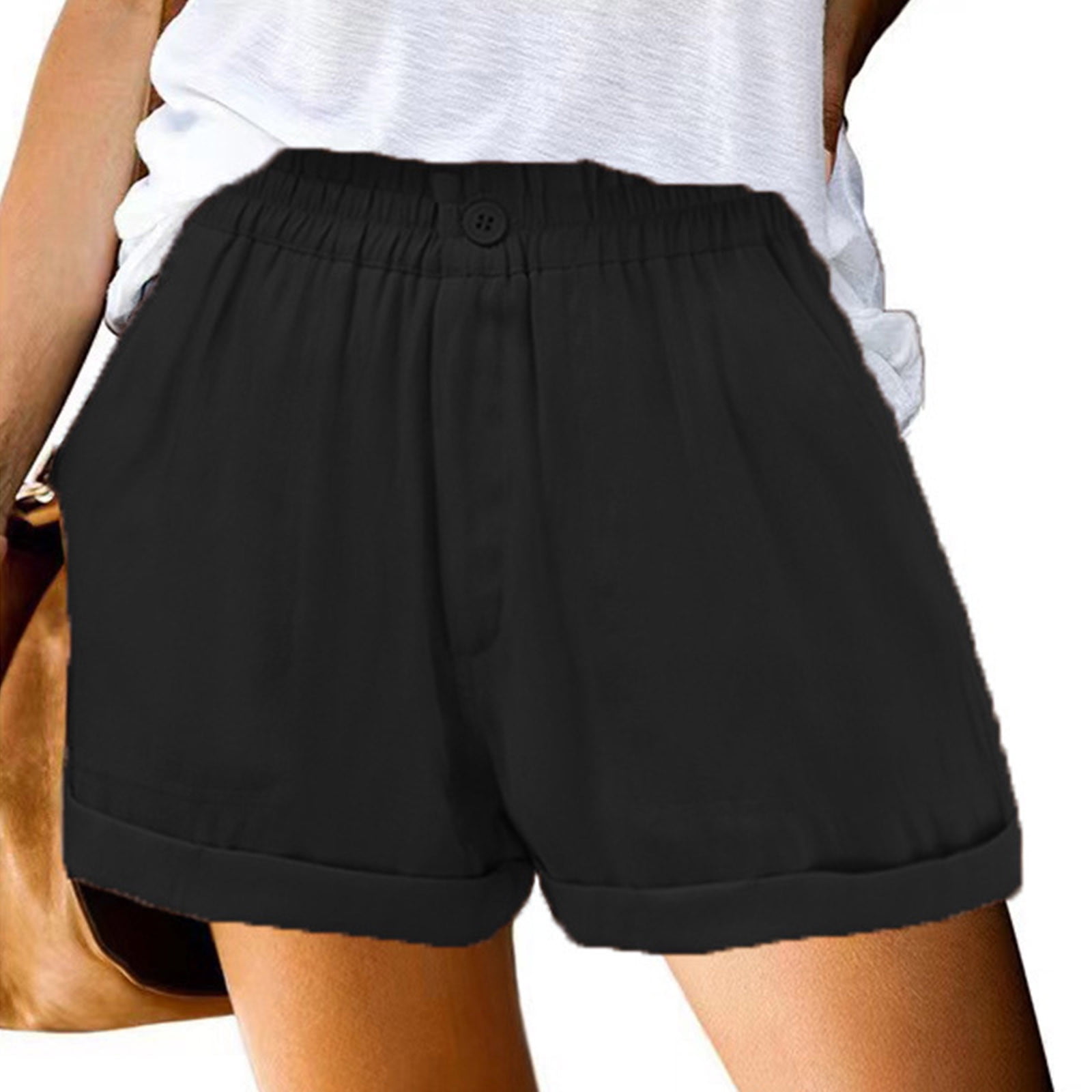 uublik Short Shorts for Women Super Soft Lounge Shorts Black - Walmart.com