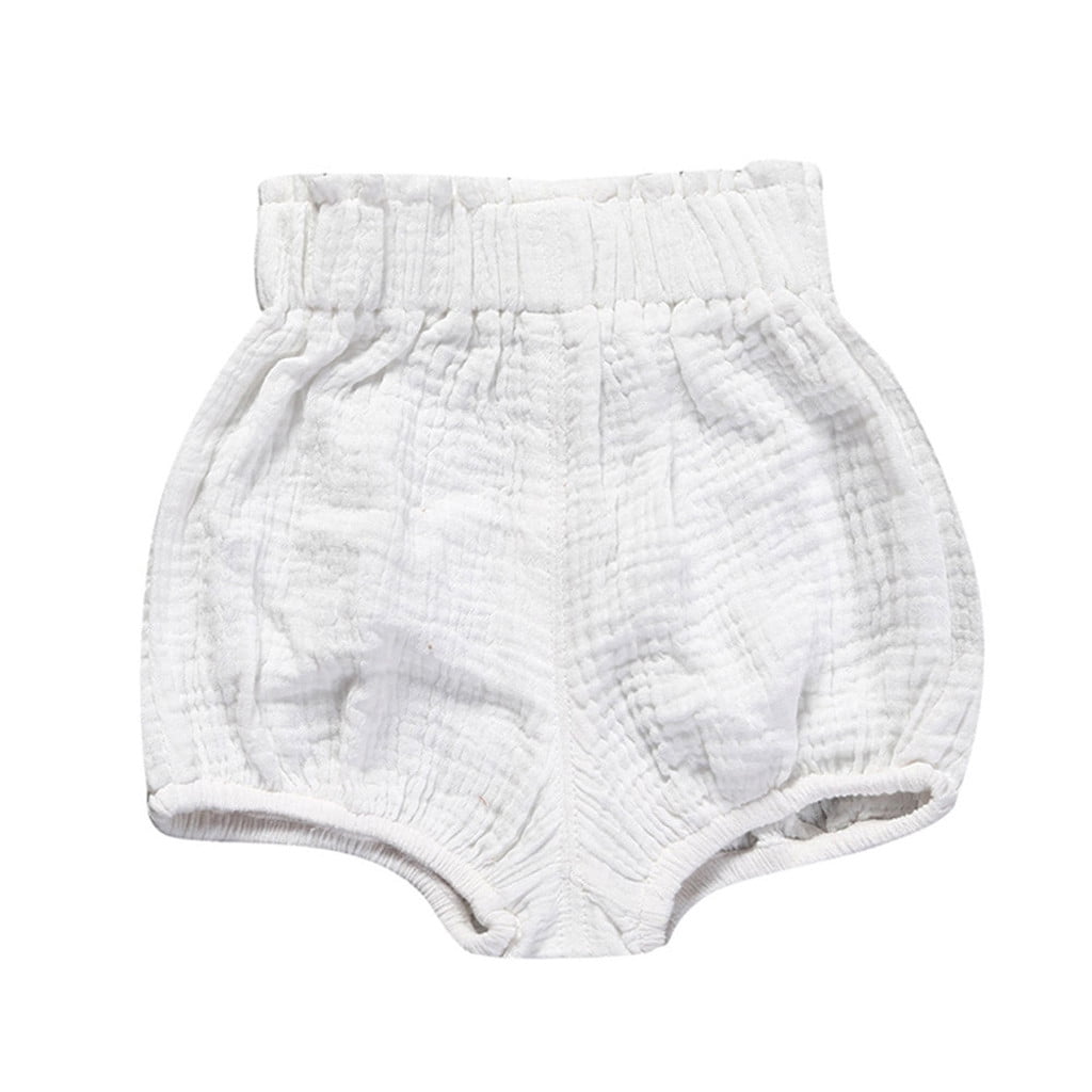 uublik Shorts Girls Cotton Linen Bloomer Shorts Diaper Cover Clothes ...