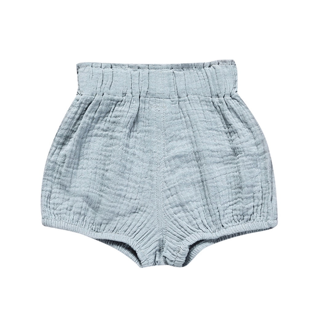uublik Shorts for Girls Cotton Linen Bloomer Shorts Diaper Cover ...
