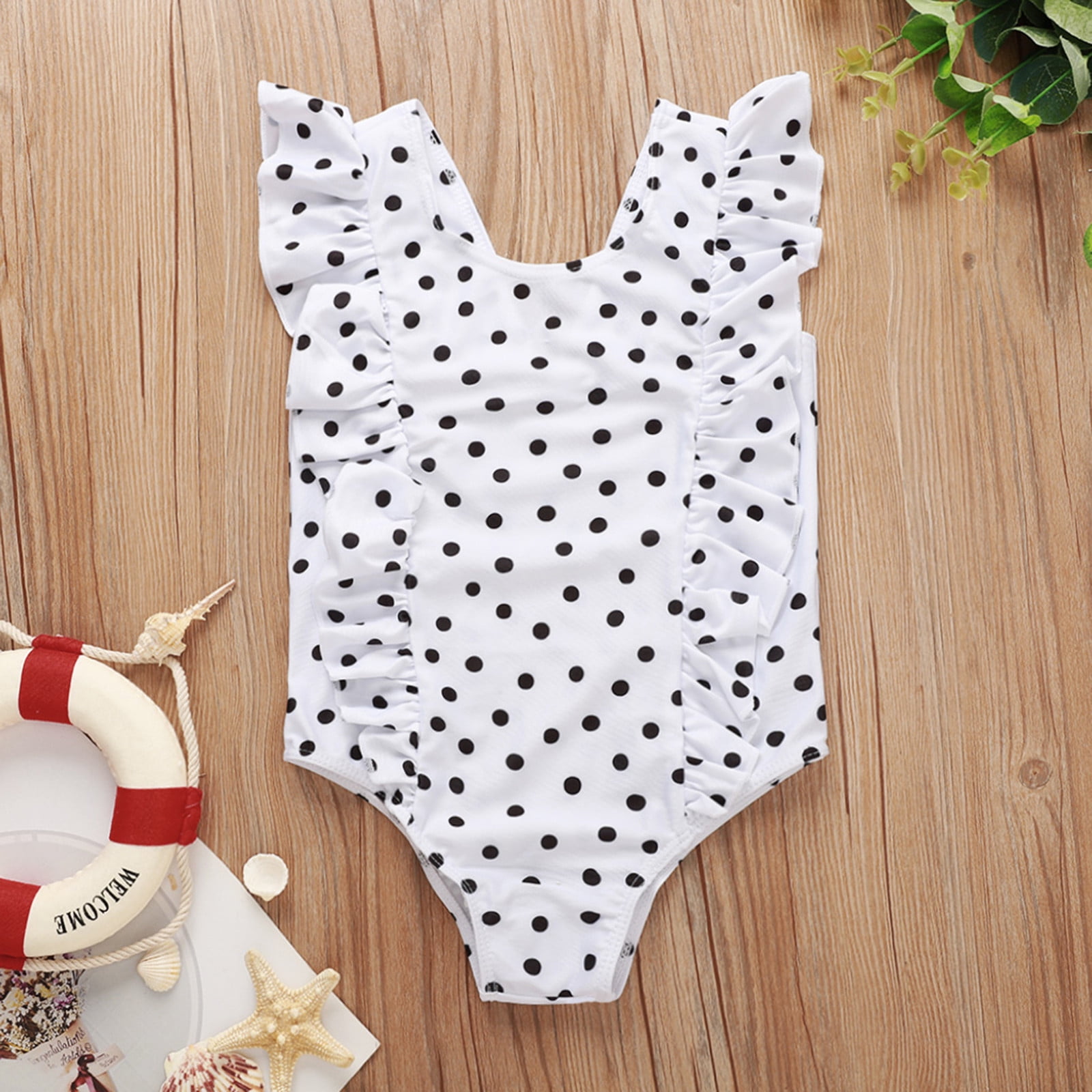 uublik Summer Savings Toddler Girl Swimsuit Sleeveless Tankini Polka ...