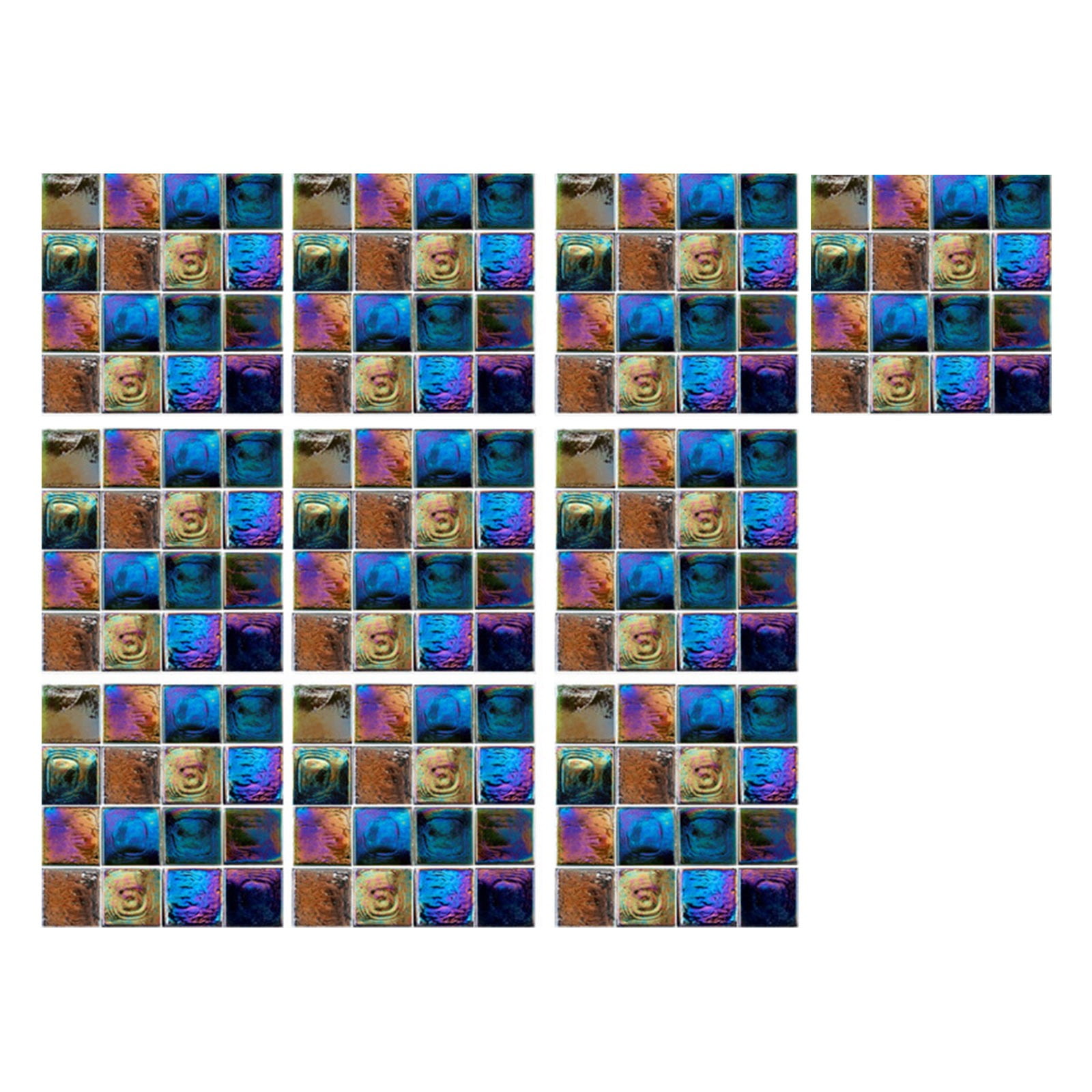 uvwlwu 10pc Peel And Stick Ceramic Tile Paste 3D Lattice Ceramic Tile ...