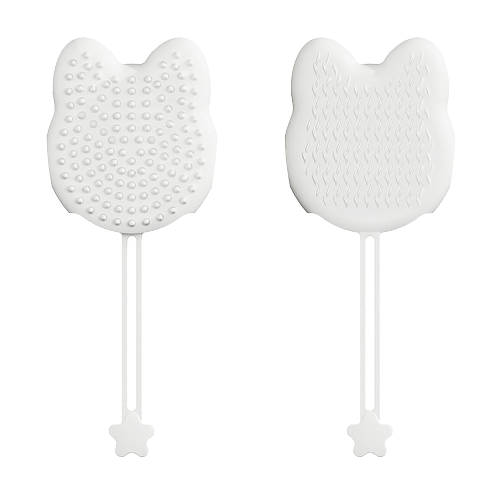 uvwlwu 2 In 1 Pet Grooming Gloves Adorable Cat Head Shape Pet Grooming ...