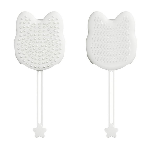 uvwlwu 2 In 1 Pet Grooming Gloves Adorable Cat Head Shape Pet Grooming ...