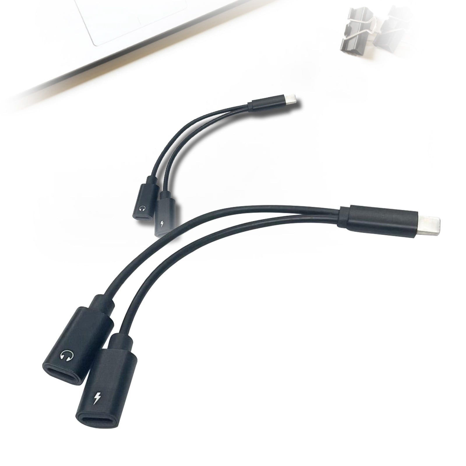 uvwlwu 2-in-1 USB C to 35mm Headphone Jack Adapter with Music Control ...