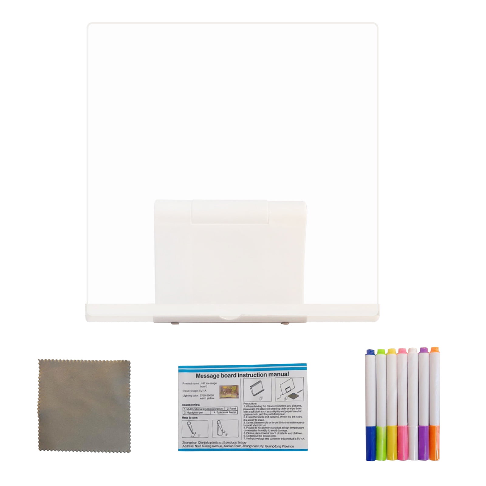 uvwlwu 2ml Drawing Board Doodle Glow Drawing Board LED Note Board With ...