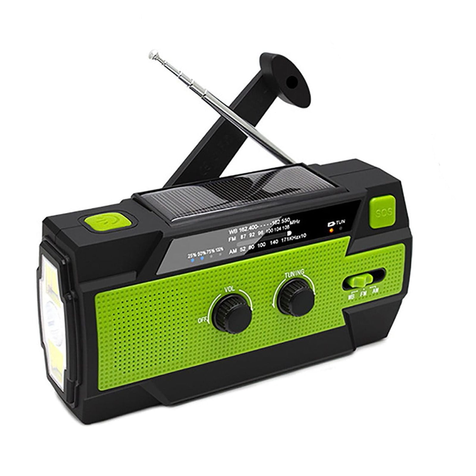 uvwlwu 4000mAh Emergency Hand Crank Solar AM FM NOAA Weather with ...