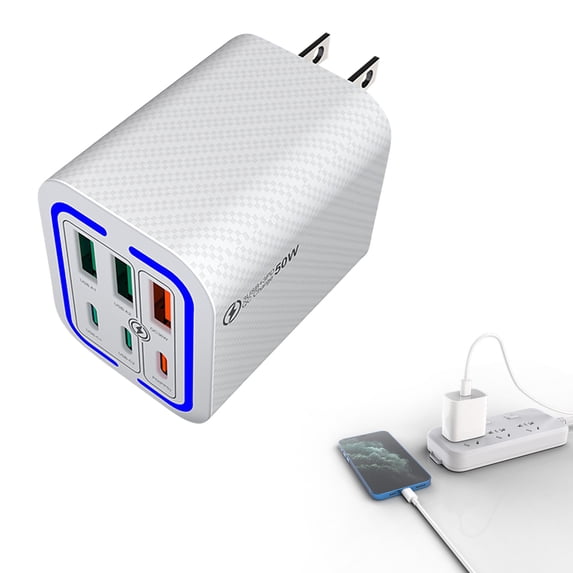 uvwlwu 50W USB C Fast Charger PD 3.0 Fast Charging Wall Charger Adapter ...