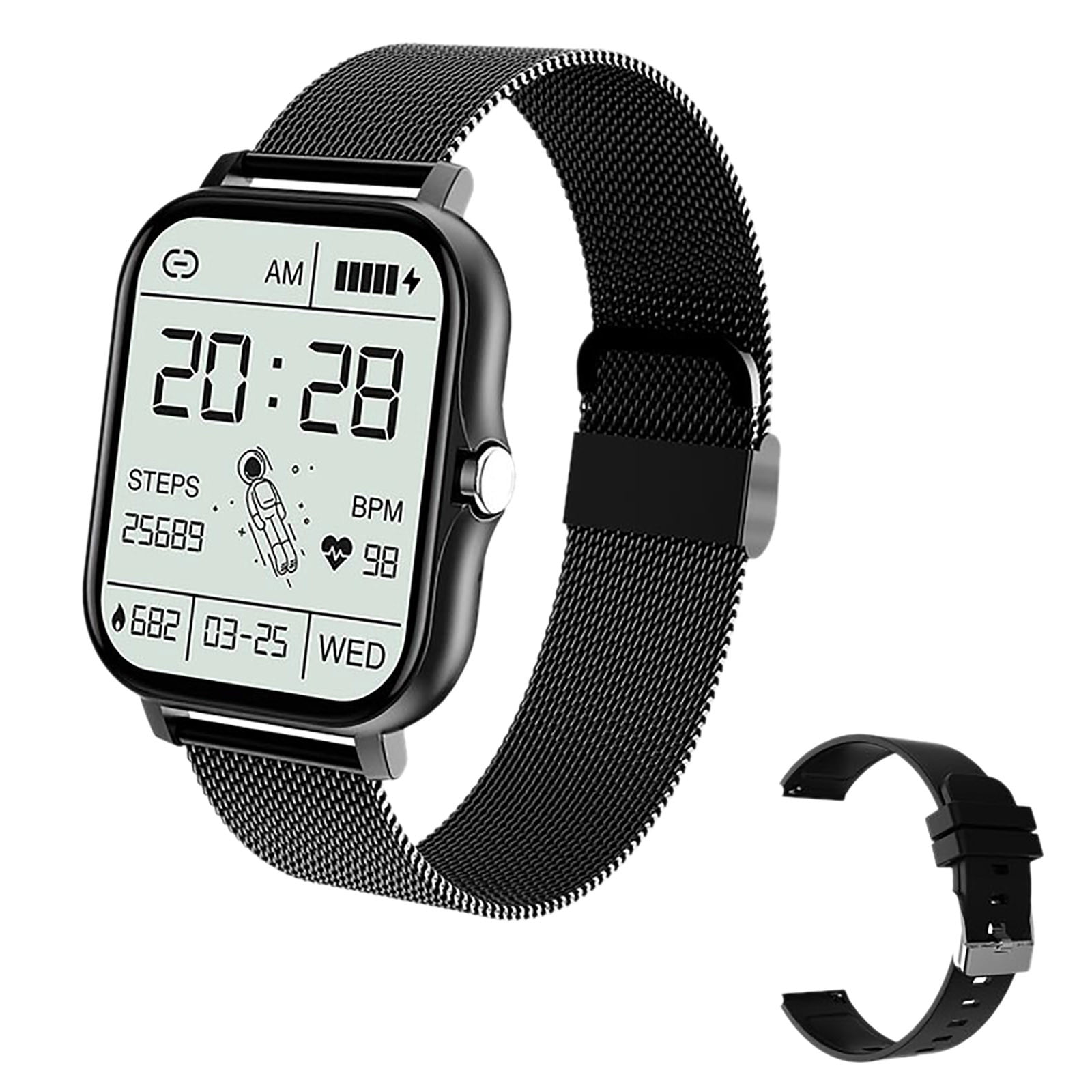 Advanced Smart Watch with Large 183 Inch Display for Fitness Tracking ...