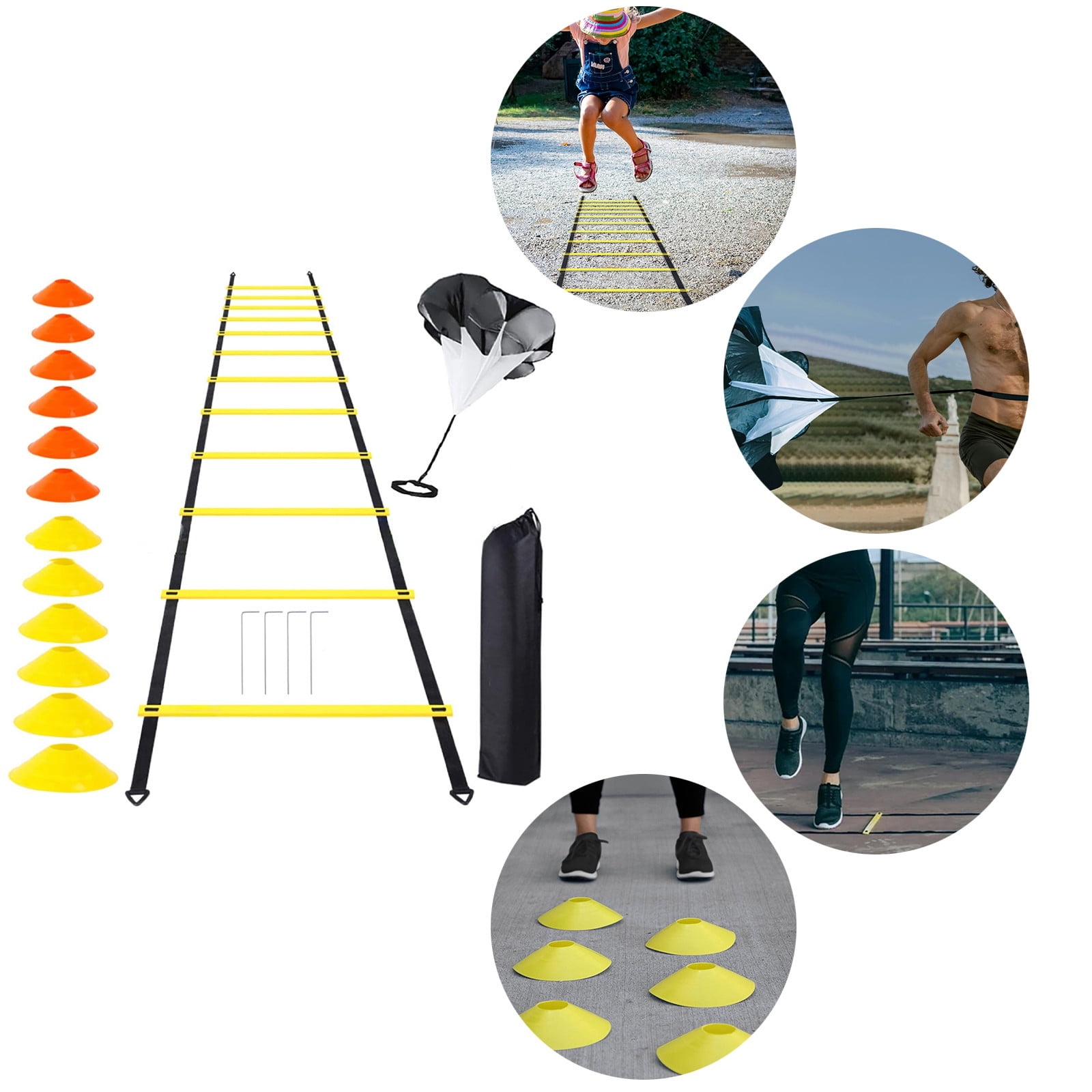 uvwlwu Agility Training Ladder for Speed Footwork Drills with Portable ...