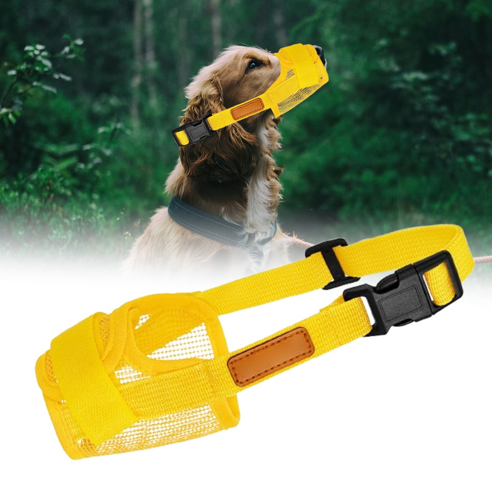 uvwlwu Breathable Dog Muzzle Adjustable Mesh Biting For Medium/Large ...