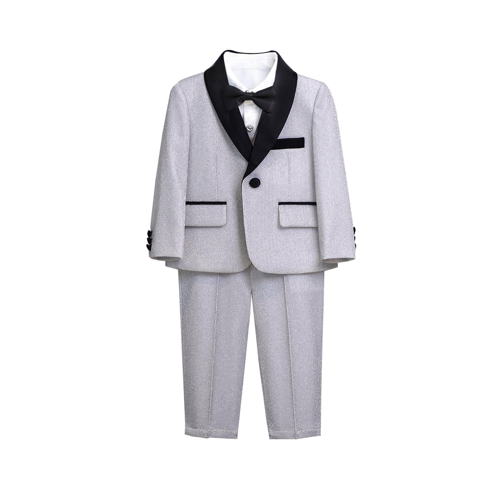 uvwlwu Elegant Boys Sparkling Solid Dress Pants London Gentleman Style ...