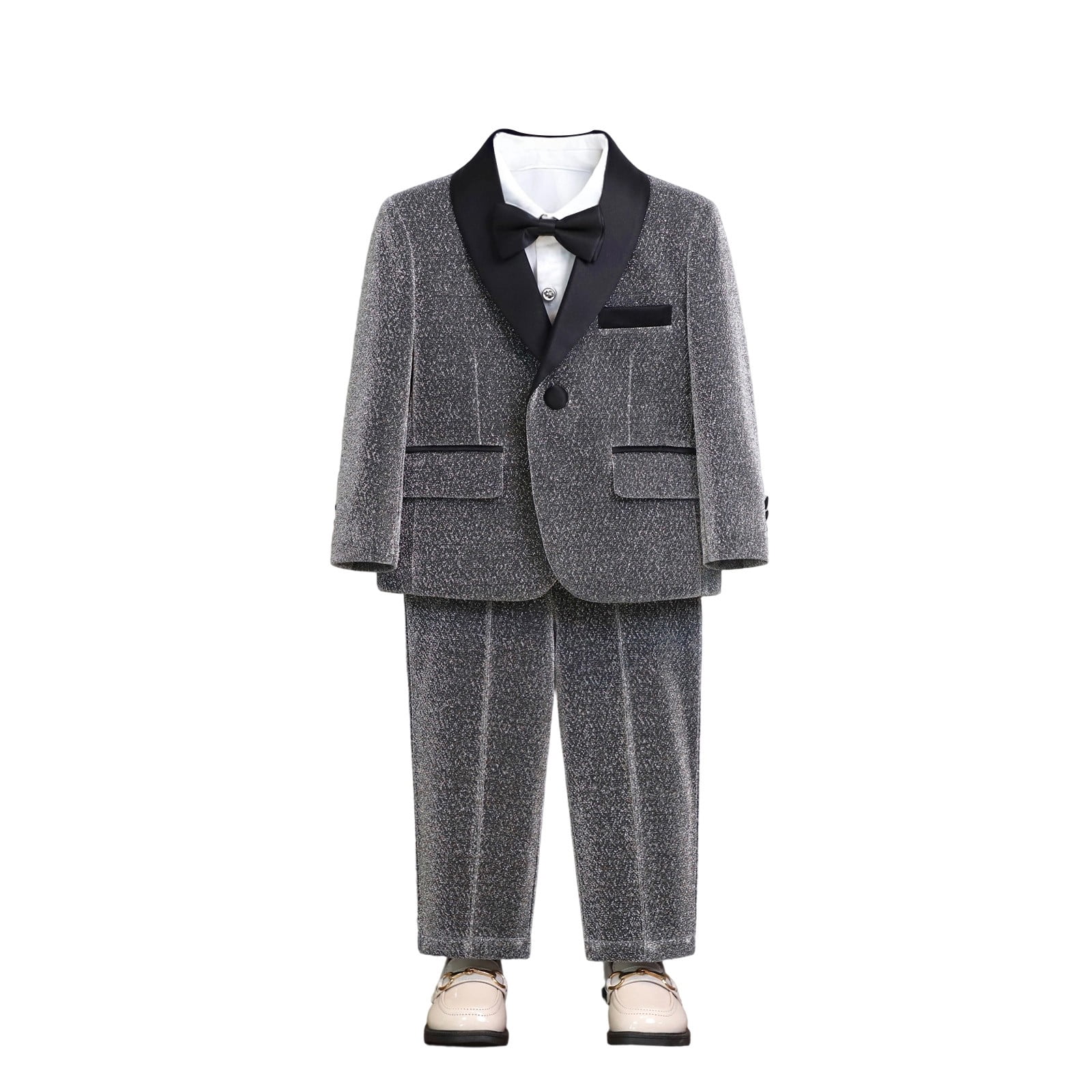 uvwlwu Elegant Boys Sparkling Solid Dress Pants London Gentleman Style ...