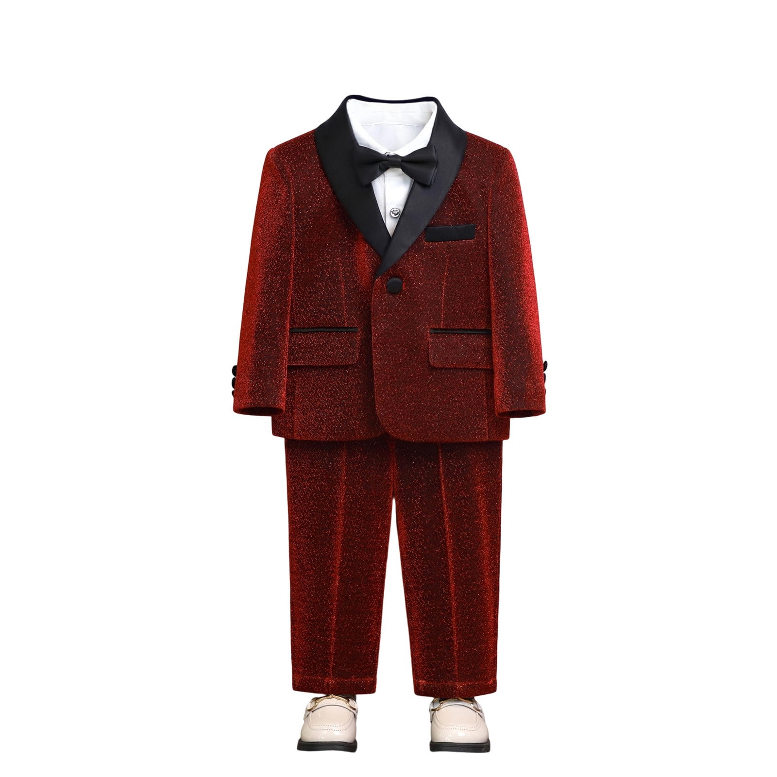 uvwlwu Elegant Boys Sparkling Solid Dress Pants London Gentleman Style ...