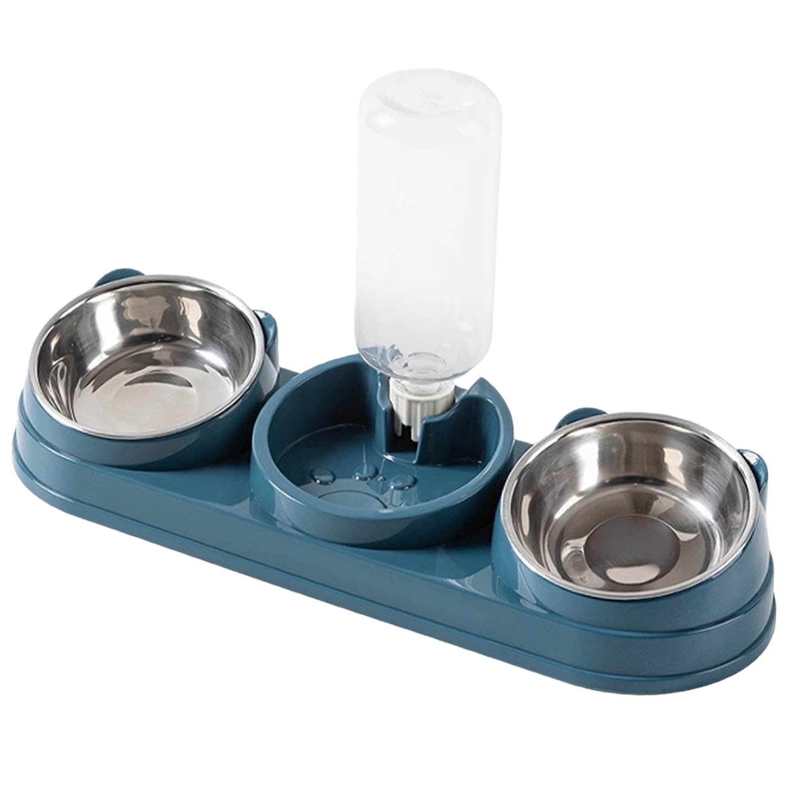 uvwlwu Elevated Triple Pet Feeder And Water Dispenser Set With 15 ...