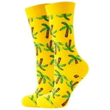 uvwlwu Funny Animal Socks Knit Winter Cartoon Fruit Print Crew Socks ...