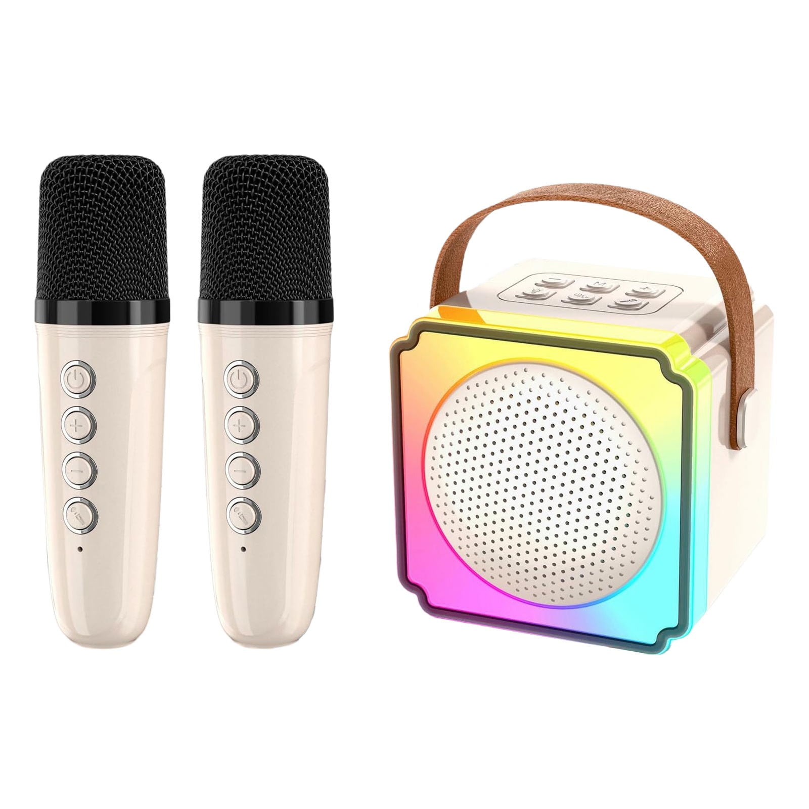 uvwlwu Glistenwing Mini Karaoke Machine with Wireless Microphones and ...