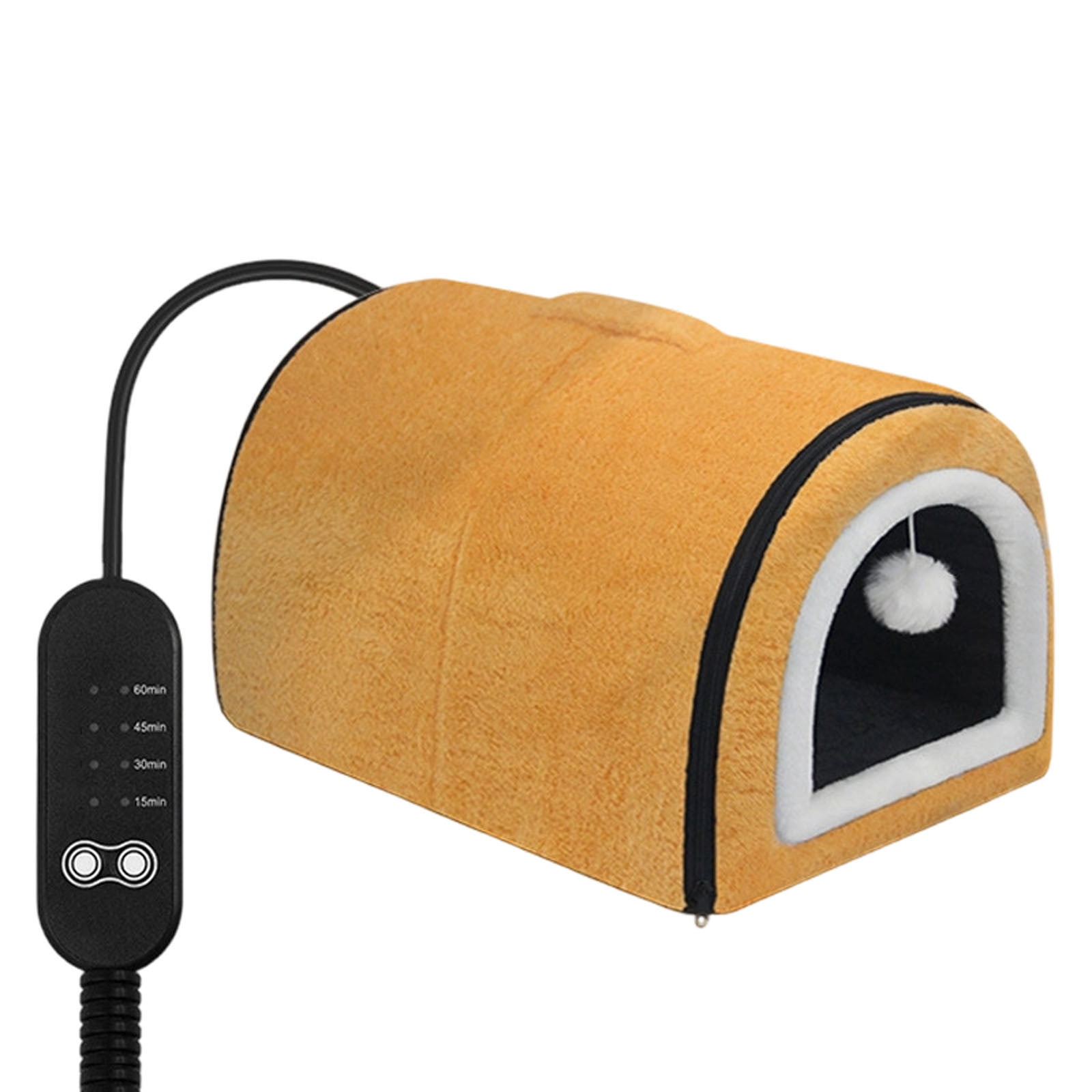 uvwlwu Heated Cat Bed with Temperature Control and Detachable Arched ...