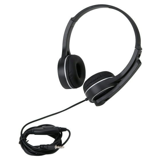 uvwlwu Stereo PC Headset, 3.5mm Connection, In-Line Control For Volume ...
