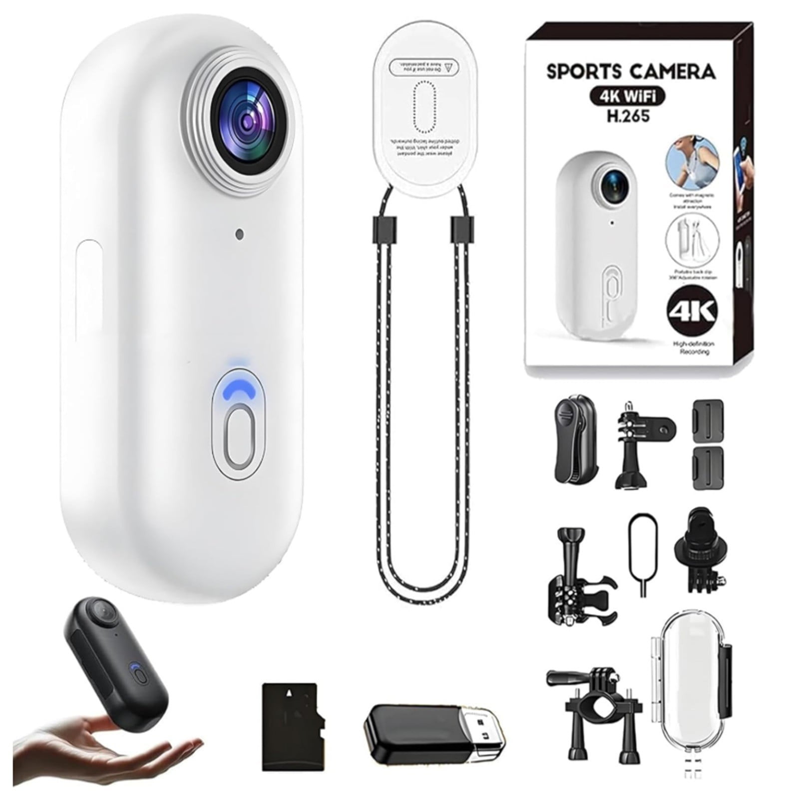 uvwlwu Thumb Sized 4K Wearable Camera for Hands Free Cycling ...