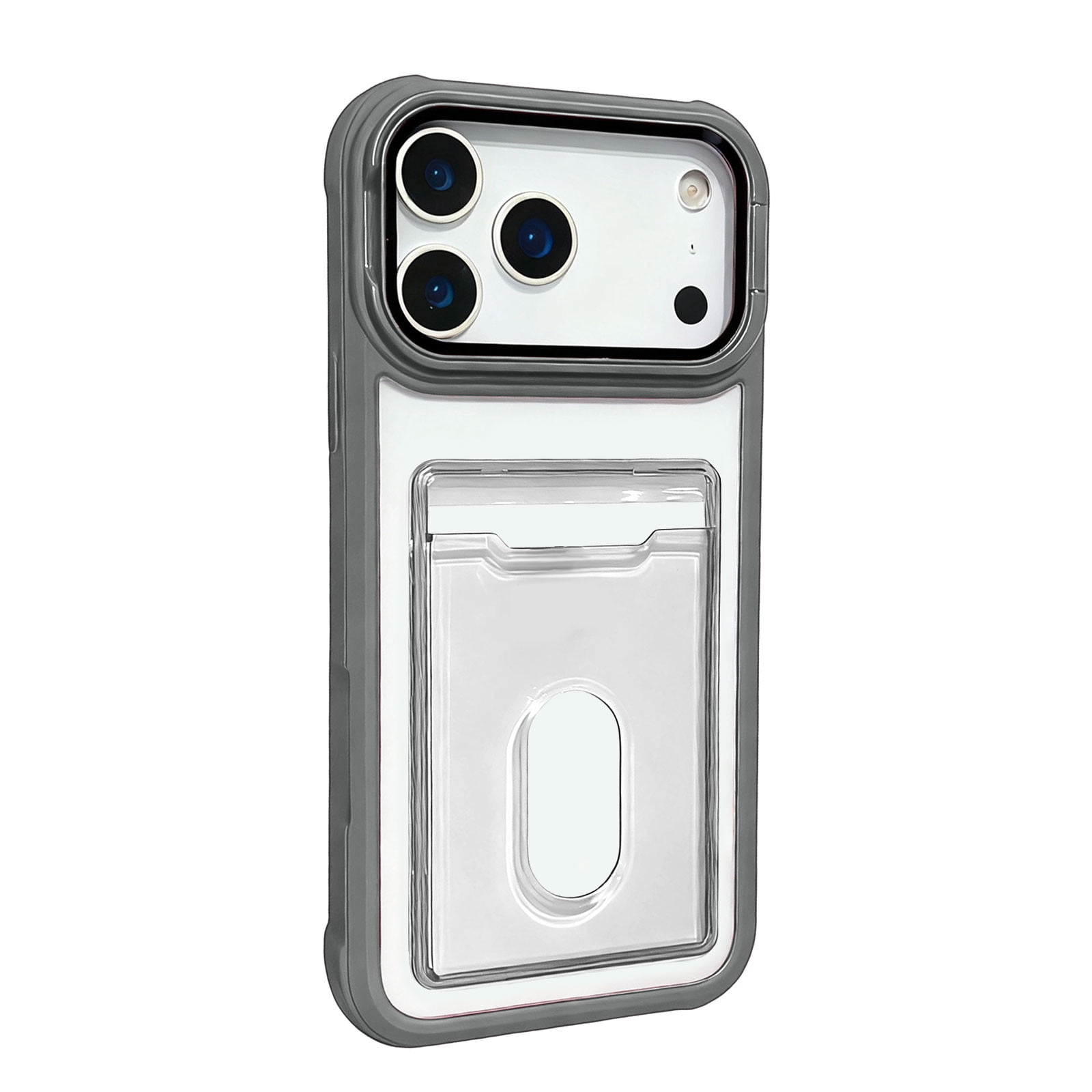 uvwlwu Transparent Protective Phone for 17 Pro with Built-in Card ...