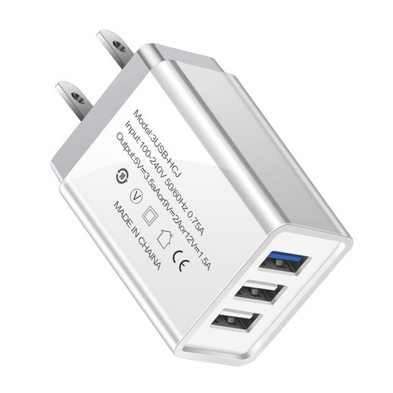 uvwlwu USB Wall Charger 2A 3USB Wall Plug Portable Home Travel Plug ...