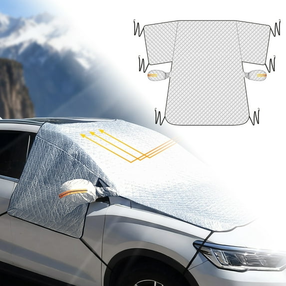 uvwlwu Universal Car Windshield Cover for All Weather Sun Visor Frost ...