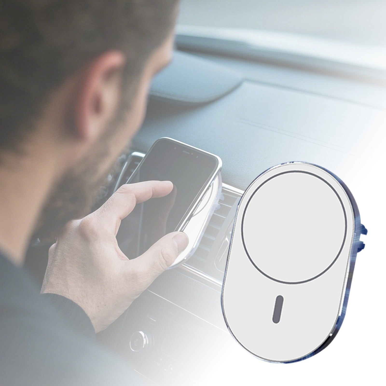 uvwlwu Universal Wireless Car Charger Mount 15W Fast Charging ...