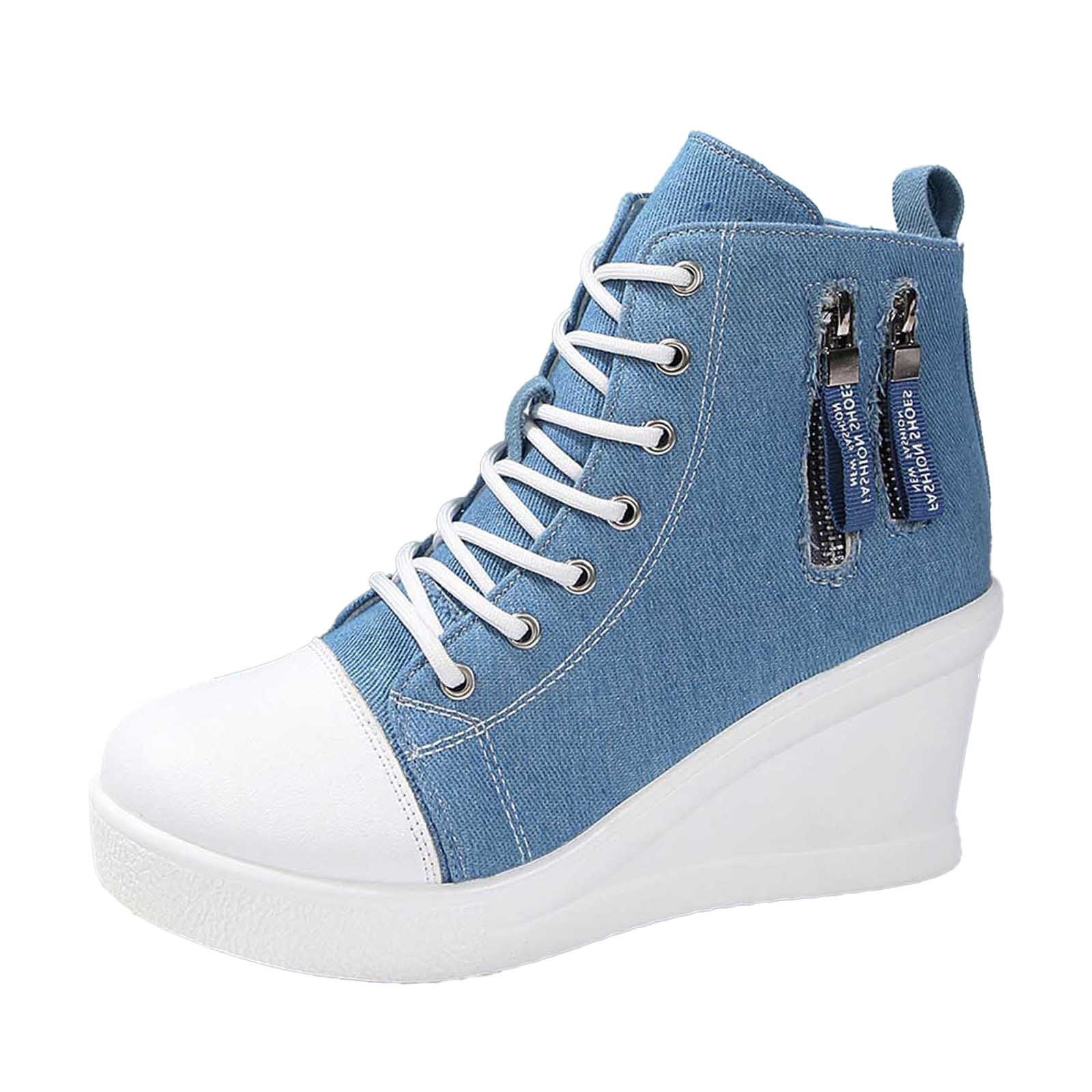 uvwlwu Women's Casual Shoes Fashion Platform Sneakers Comfortable On ...