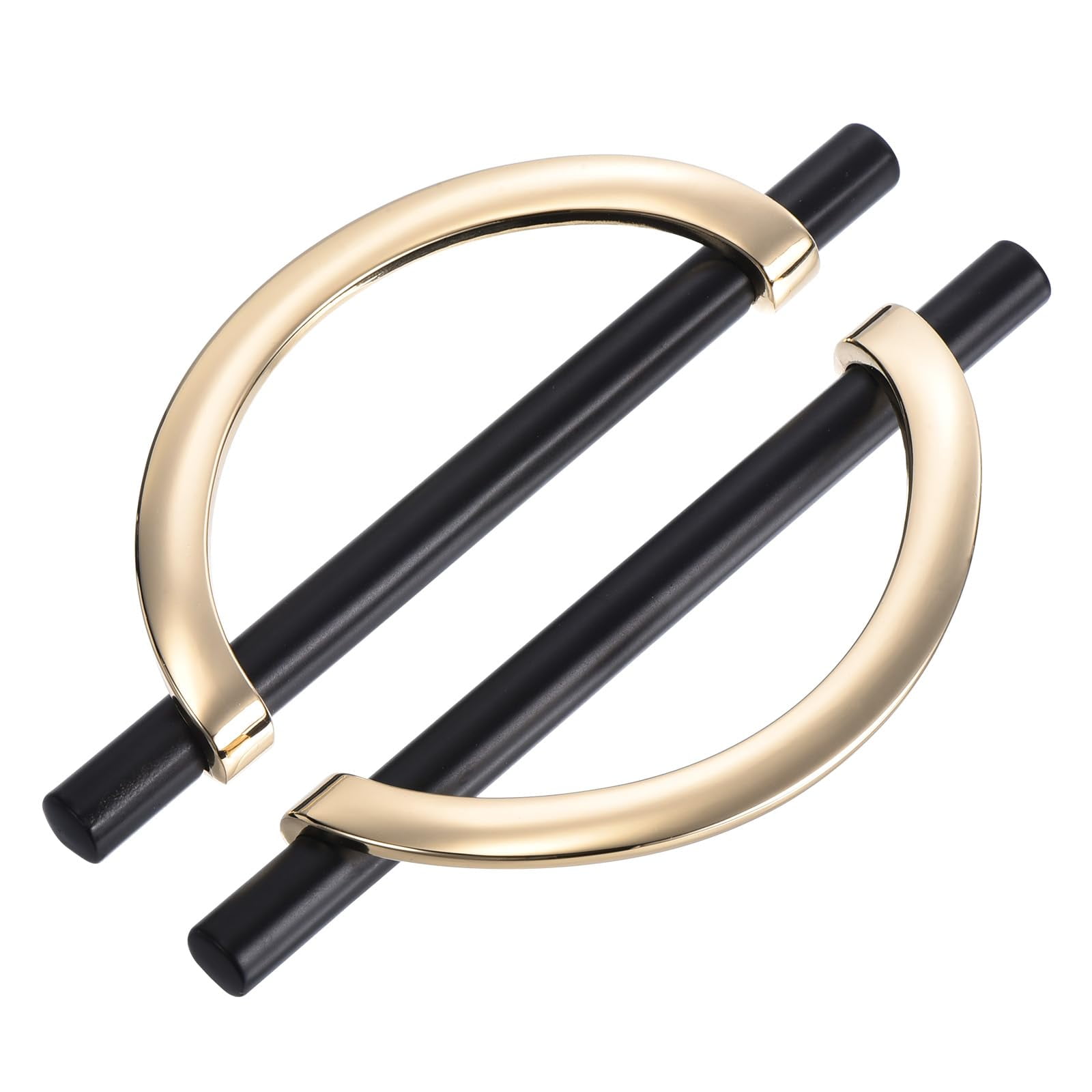 uxcell 10 Pack Half Moon Cabinet Pulls, Black Kitchen Cabinet Handles ...