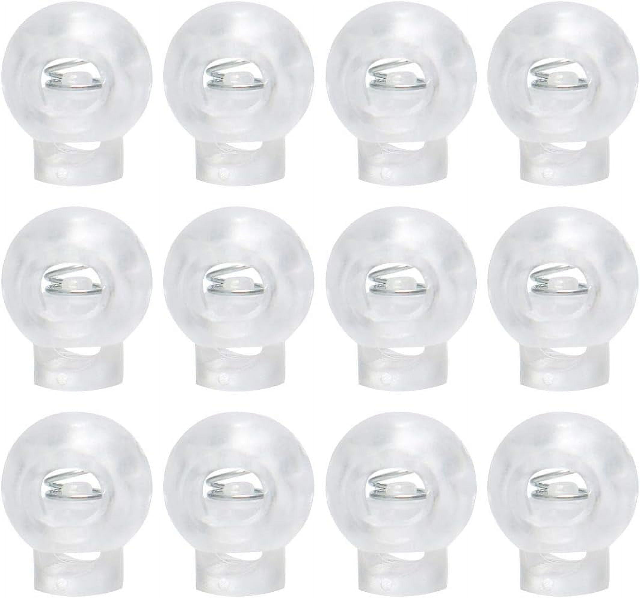 uxcell 100pcs Plastic Cord Lock Stopper End Spring Stop Toggle Fastener ...
