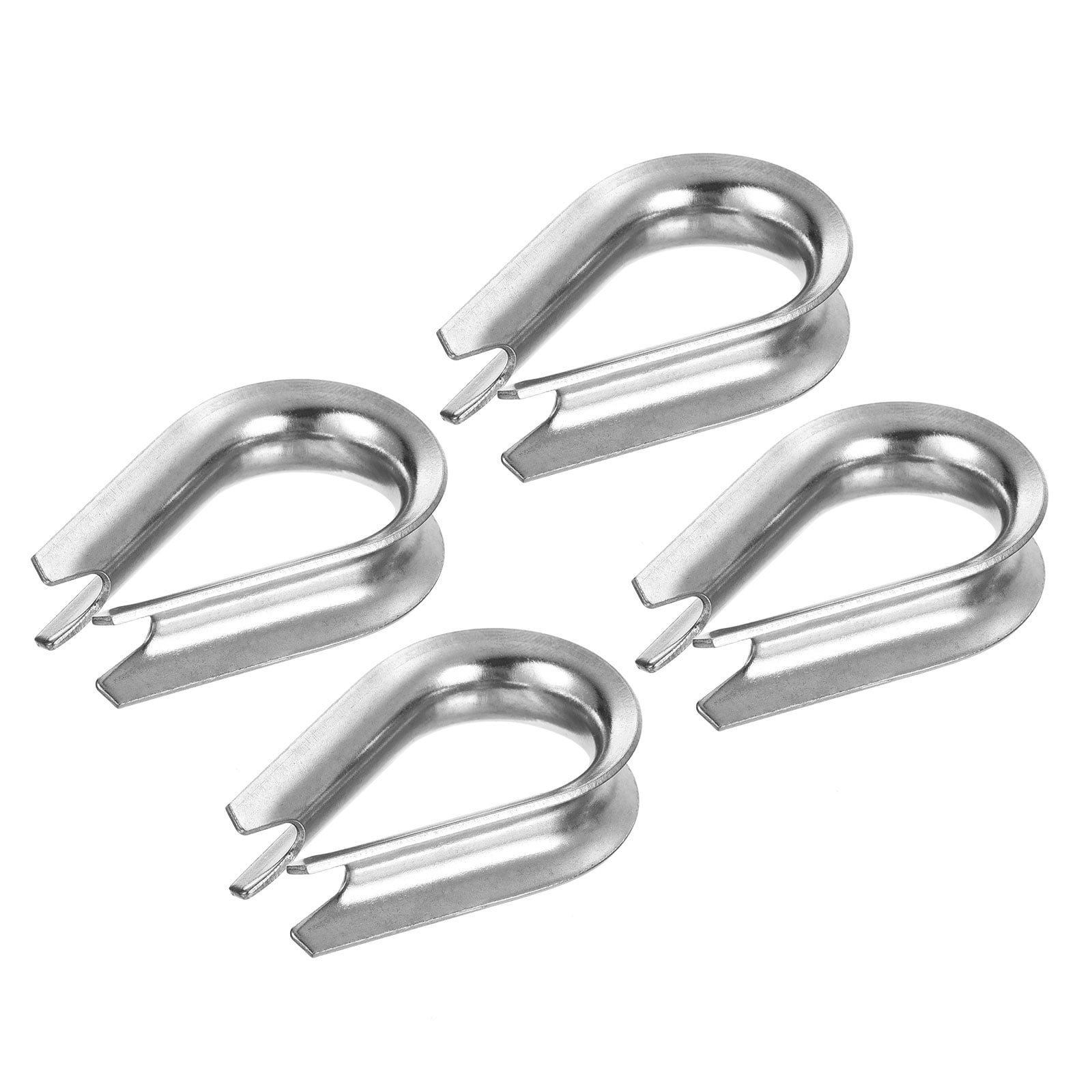 uxcell 10mm 3/8 Inch Wire Rope Thimble 4Pcs Cable Thimbles 304 ...