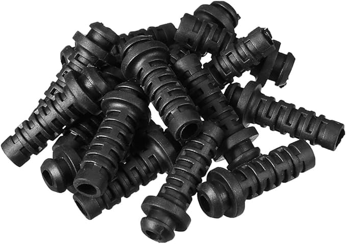 uxcell 15pcs 4mm Inner Dia PVC Strain Relief Cord Boot Protector Power ...